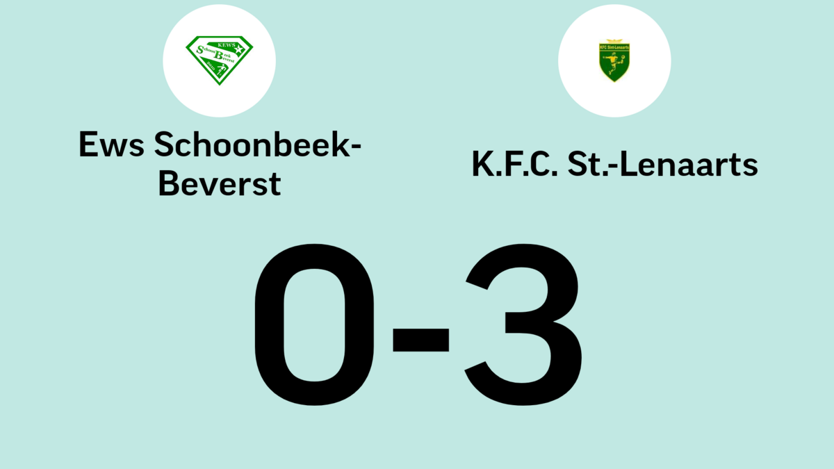 Sint-Lenaarts beslist duel met EWS Schoonbeek-Beverst na rust | GVA